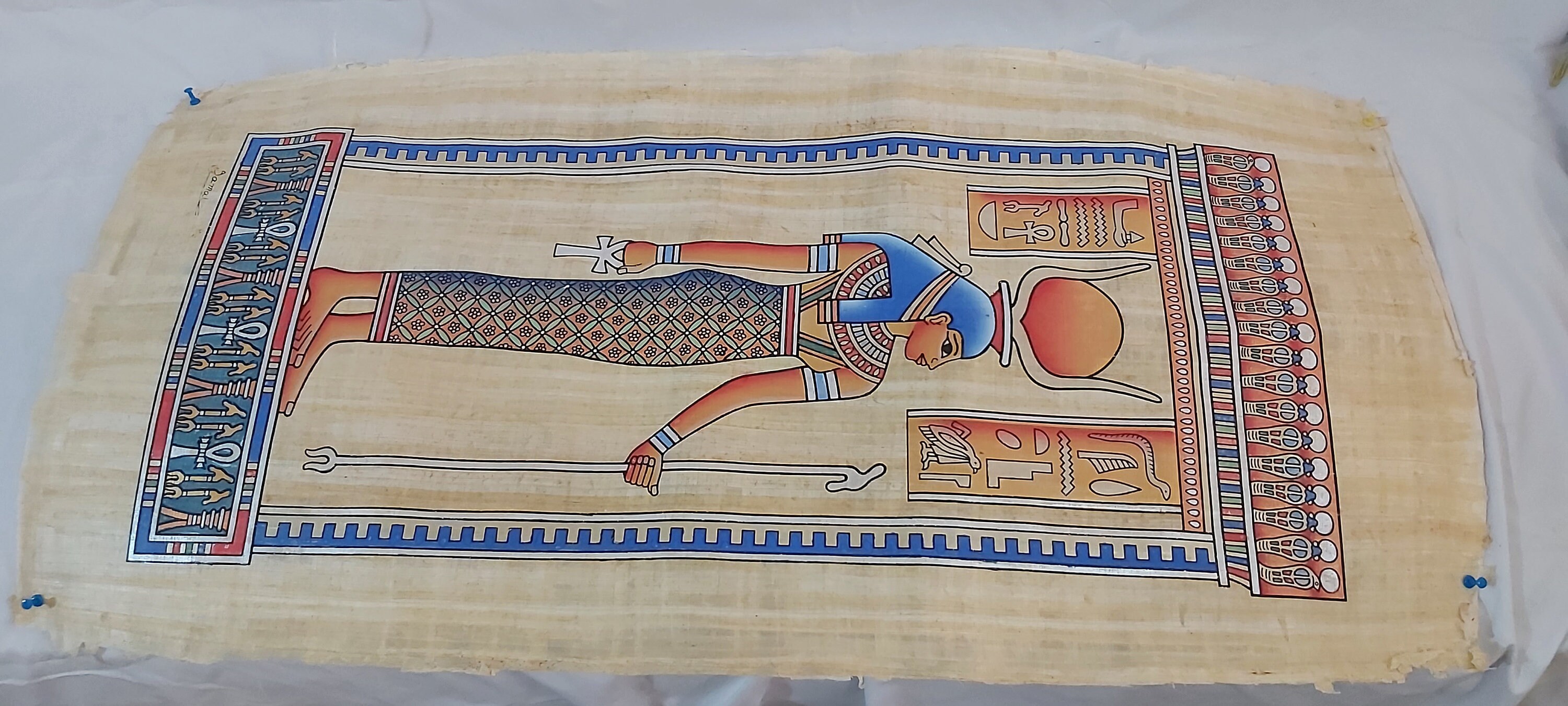 Egyptian Papyrus Painting Isis Papyrus Painting Egyptian - Etsy UK