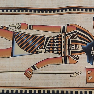 Egyptian Papyrus Painting, Anubis Papyrus Painting, Egyptian Papyrus ...