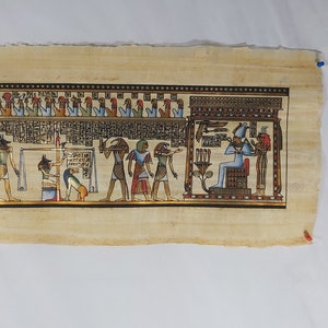 Egyptian Papyrus Painting, Final Judgment Papyrus Painting, Egyptian ...