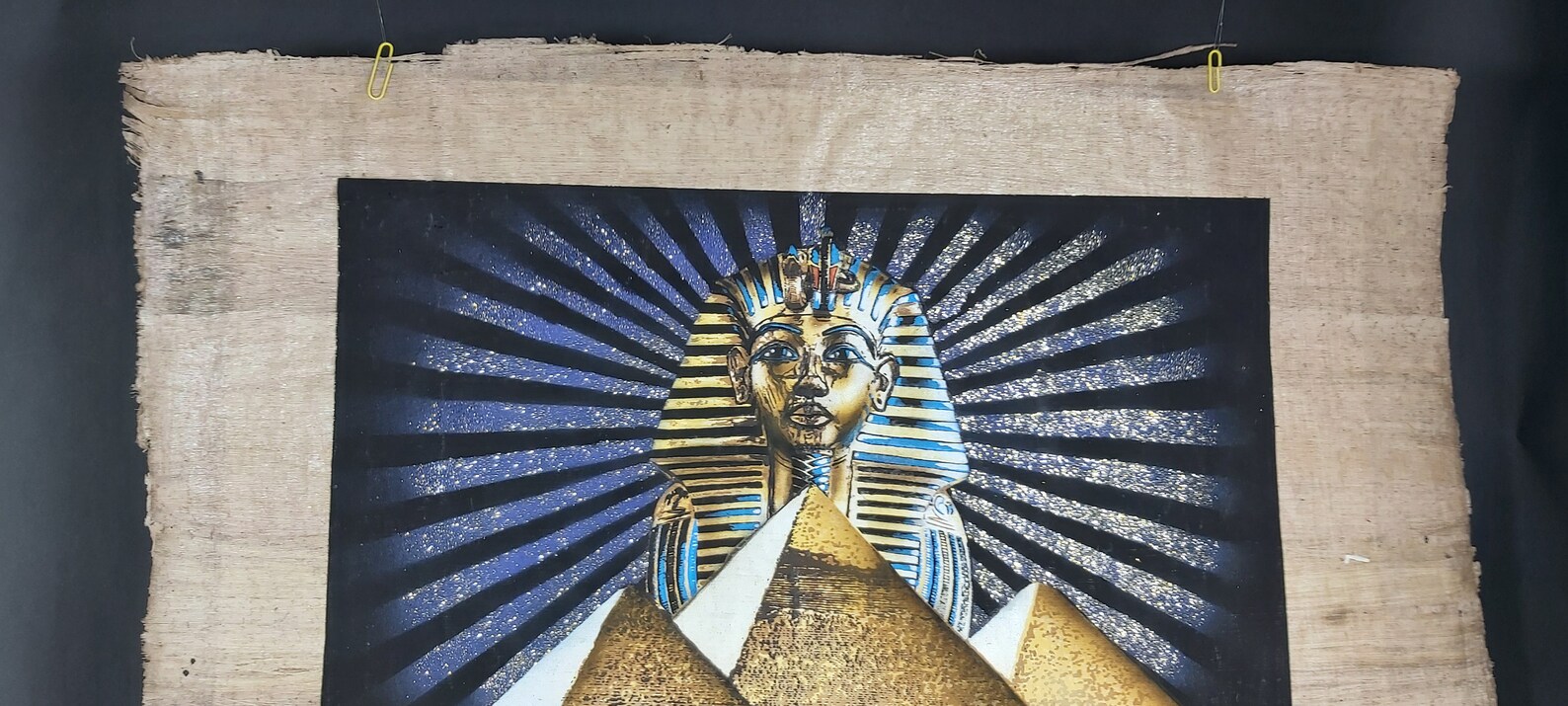 Egyptian Papyrus Handmade Painting Pyramids and Sphinx | Etsy