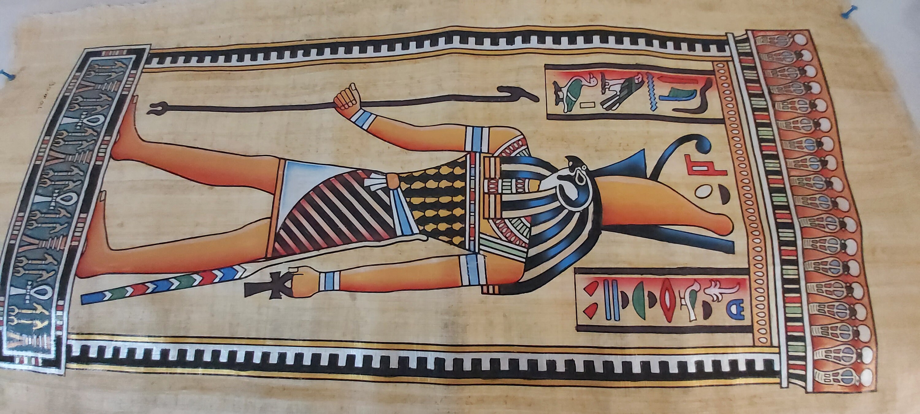 Egyptian Papyrus Painting Horus Papyrus Painting Egyptian - Etsy