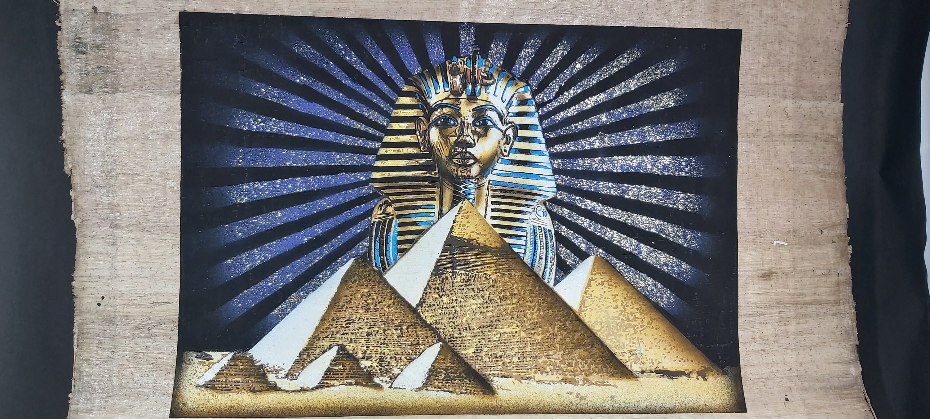 Egyptian Papyrus Handmade Painting Pyramids and Sphinx - Etsy