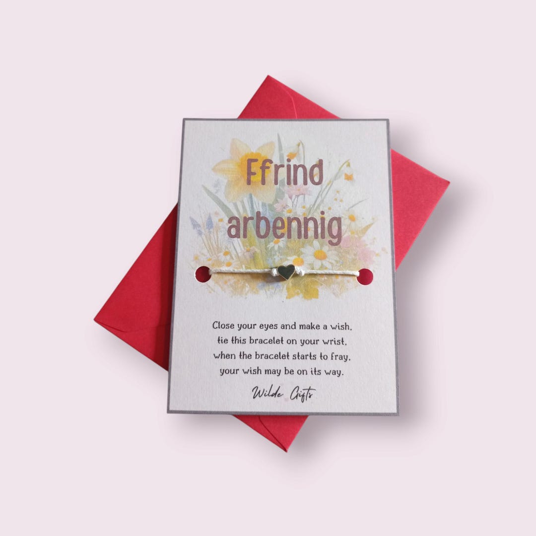 Special Friend Welsh Sentiment Wish Bracelet With Envelope Gift for ...