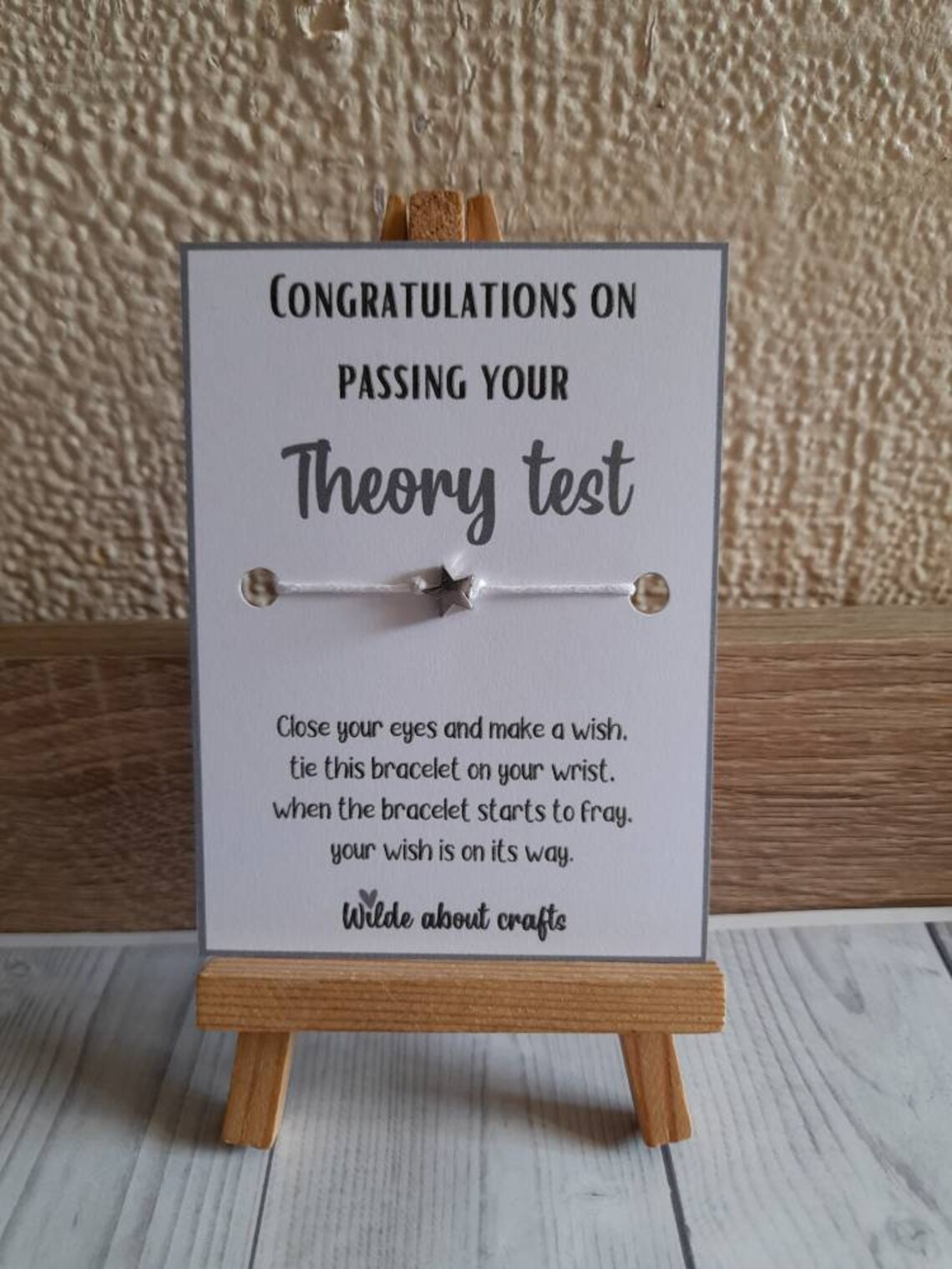 Driving Test Pass, Theory Test Pass Wish Bracelet With a Coloured ...