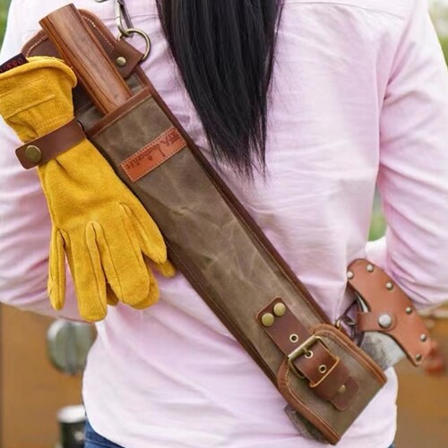 Leather & Waxed Canvas Axe Carry Case and Shoulder Bag - Etsy