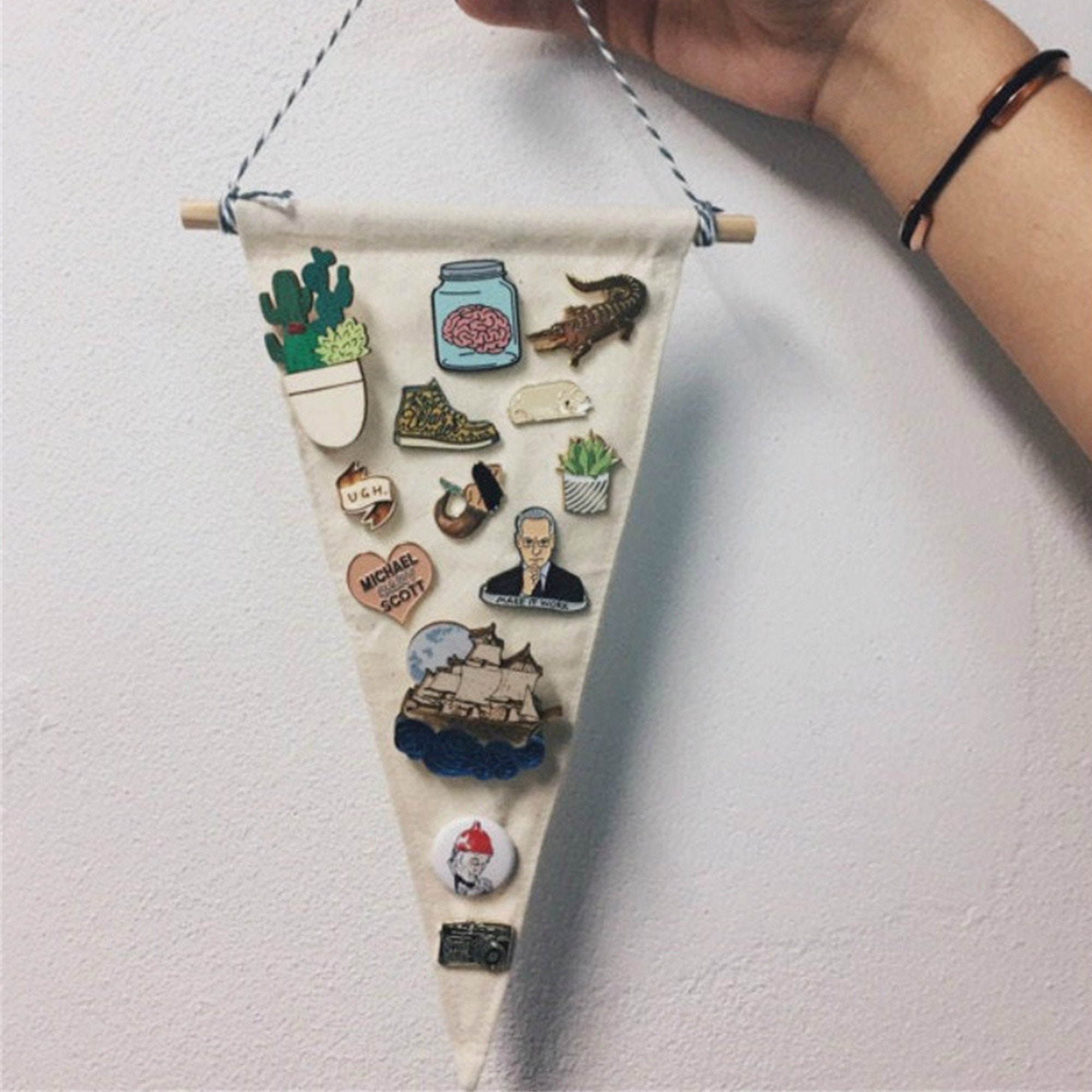 Pin Display Pennant/enamel Pin Display Banner/badge | Etsy