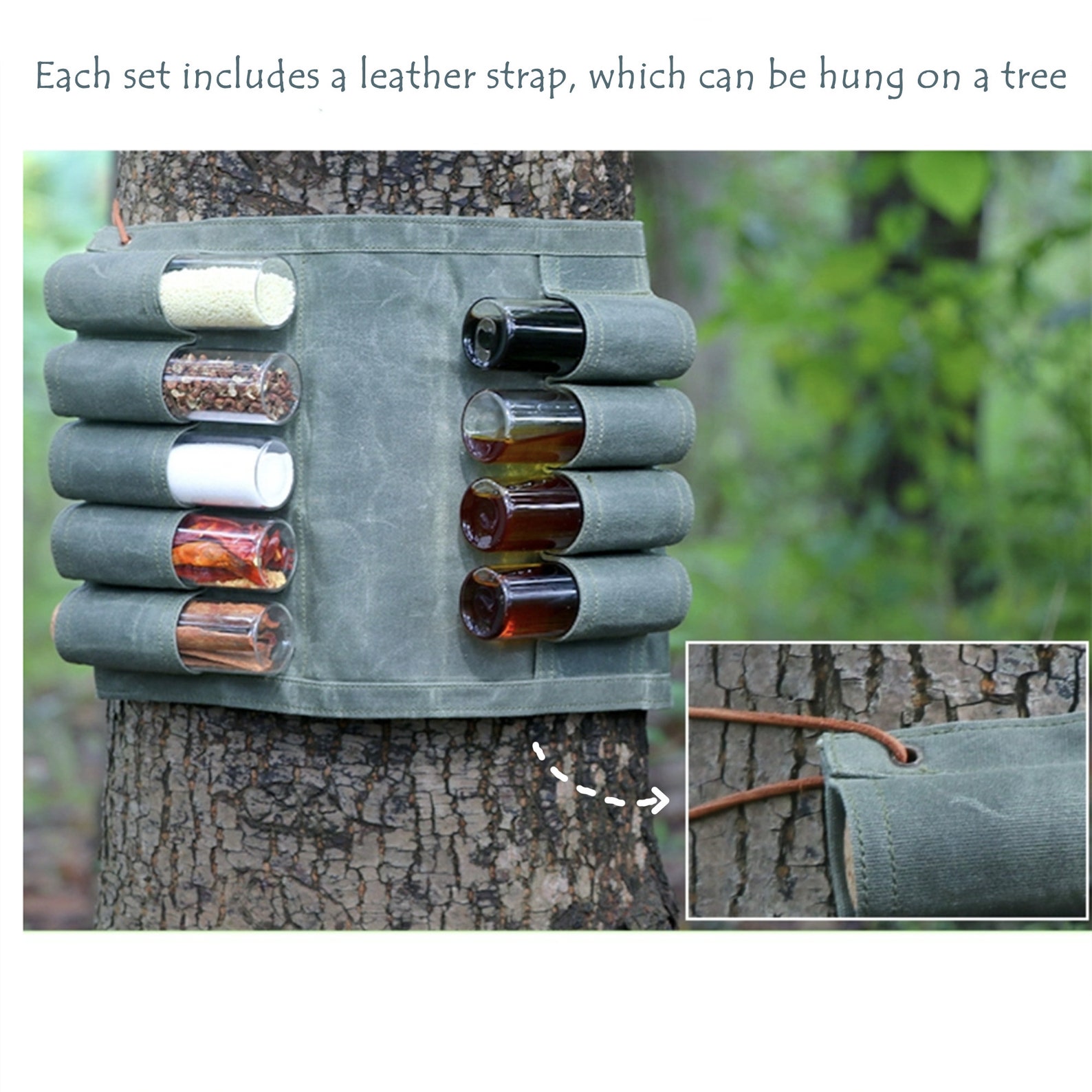 Waterproof Waxed Canvas Travel Spice Kit/bushcraft Spice - Etsy