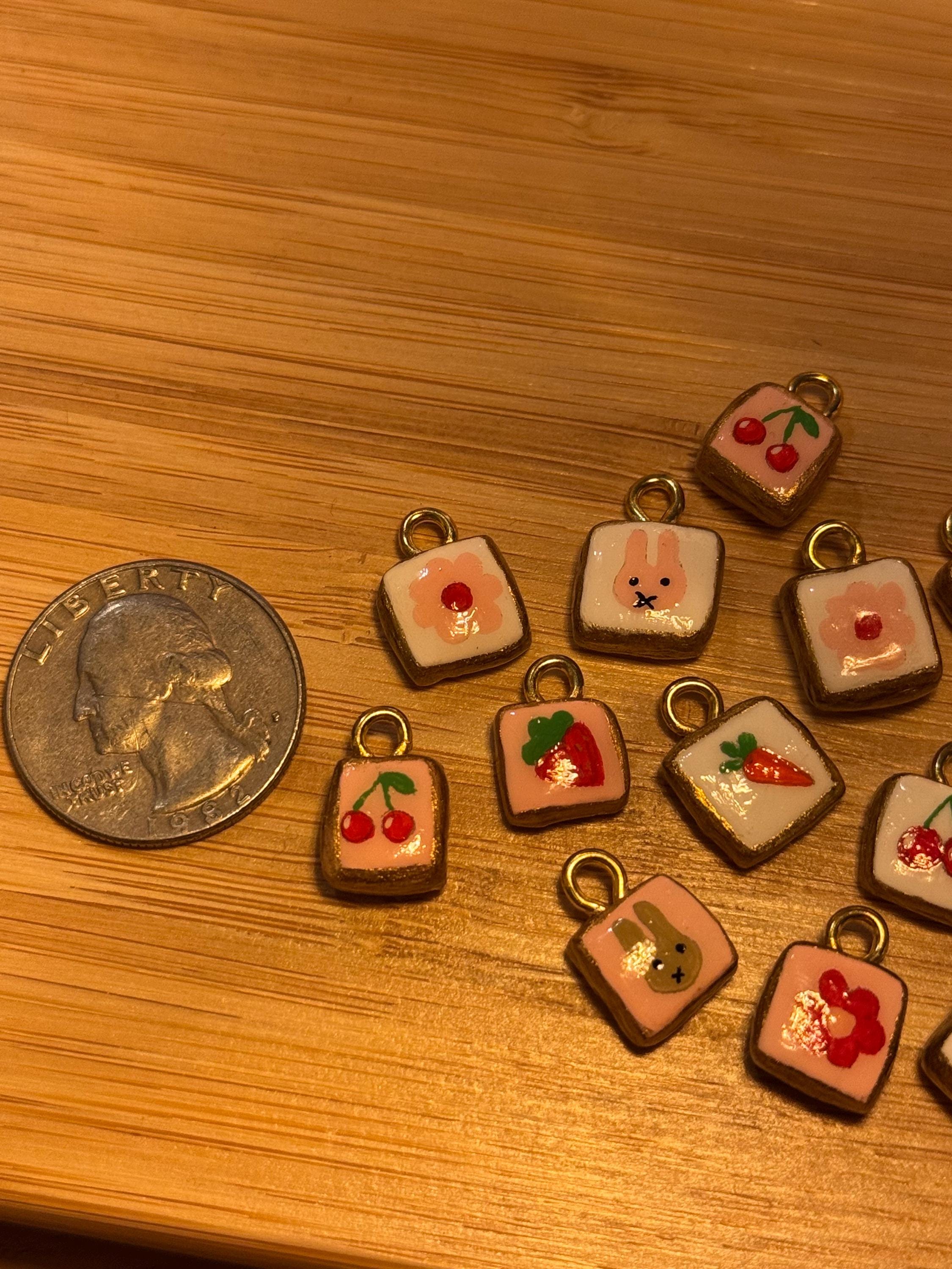 Tiny Hand Painted Charms - Handmade & Hand Painted Clay, Charm Necklace ...