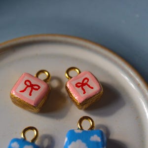Tiny Hand Painted Charms - Handmade & Hand Painted Clay, Charm Necklace ...