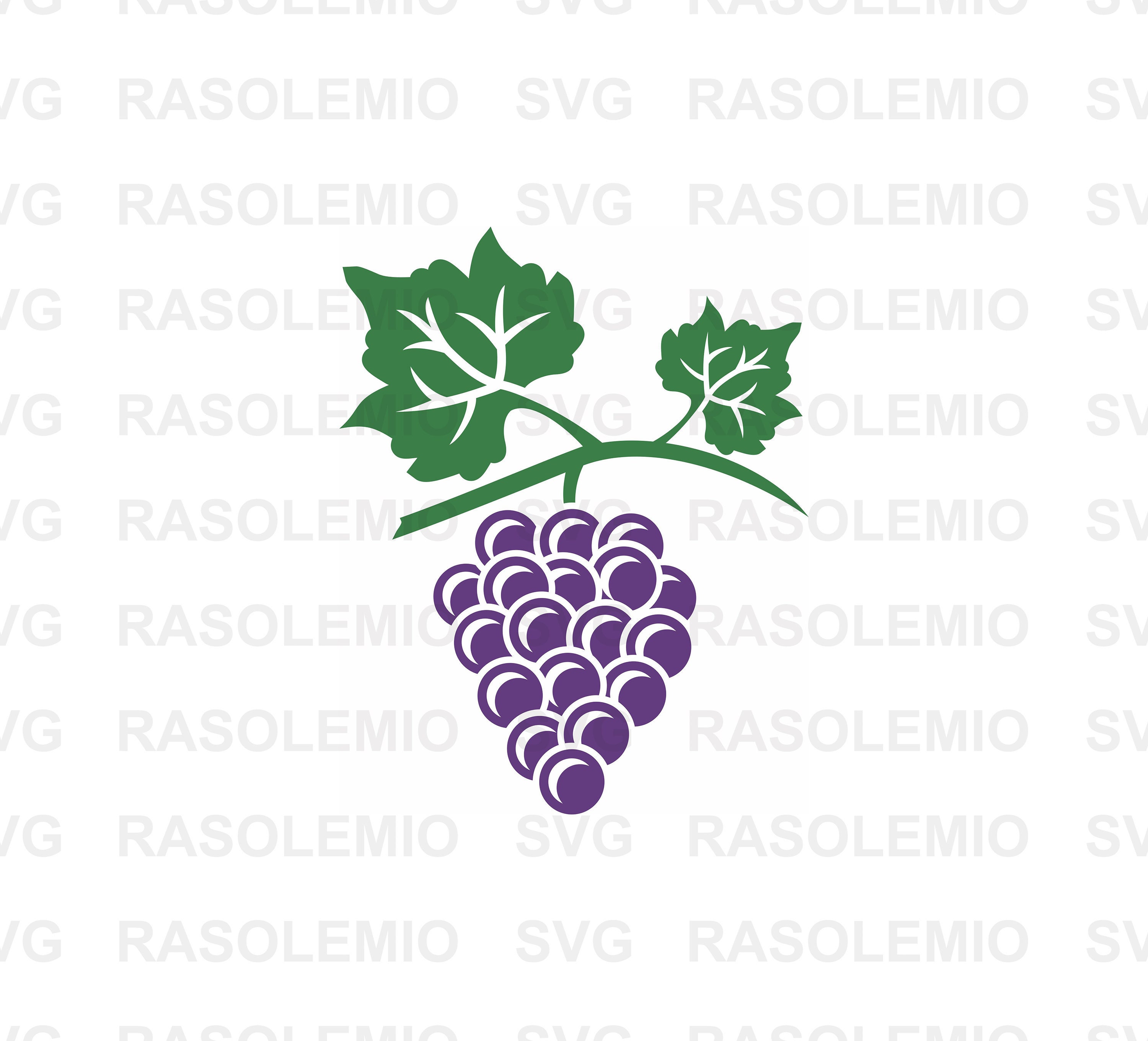 Grape SVG file Instant Download File ready for Cricut | Etsy