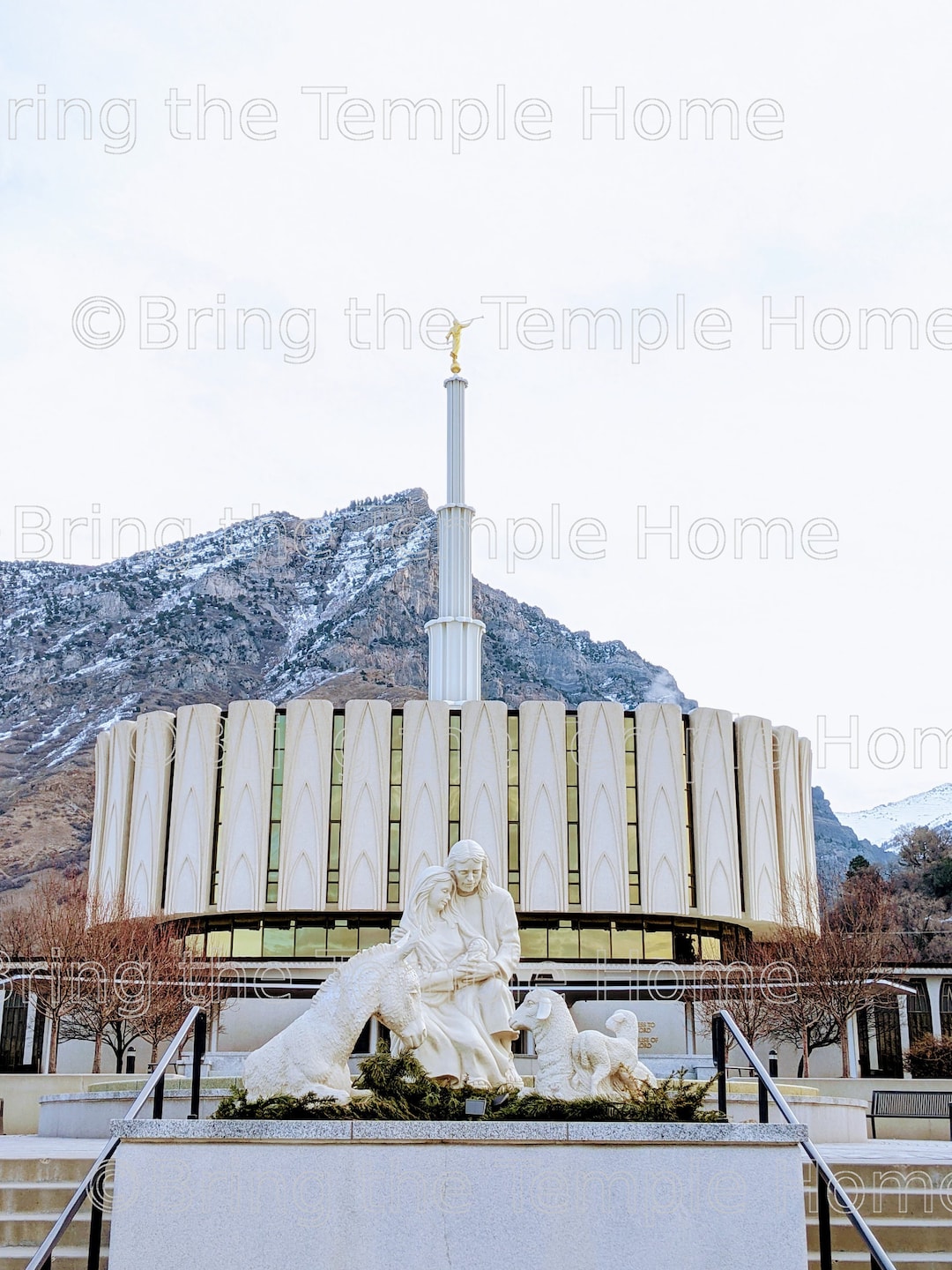 Provo, Utah Temple With Nativity Digital Download - Etsy