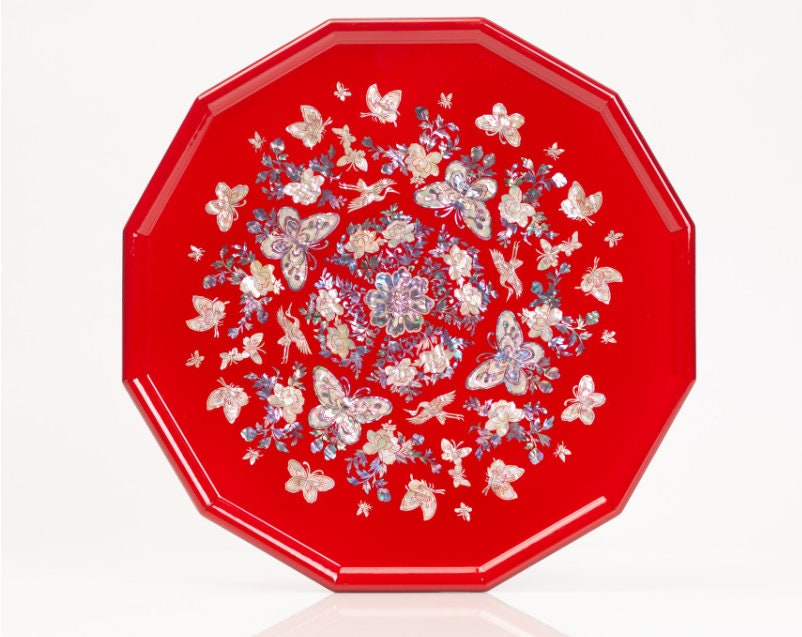 Najeon Mother of Pearl Butterfly Dodecahedron Tray (3colors) - Etsy