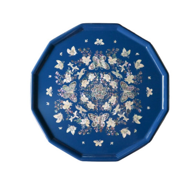 Najeon Mother of Pearl Butterfly Dodecahedron Tray - Etsy