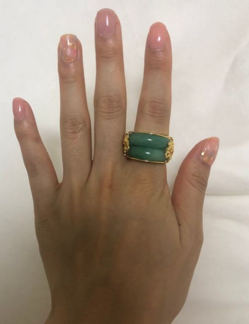 Korean Traditional Wedding Ring Hanbok Ring Double Jade Ring - Etsy