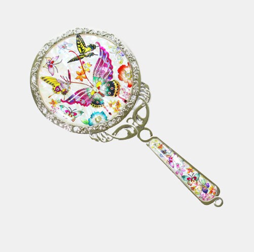 Princess Hand Mirror Mother of Pearl Hand Mirror - Etsy