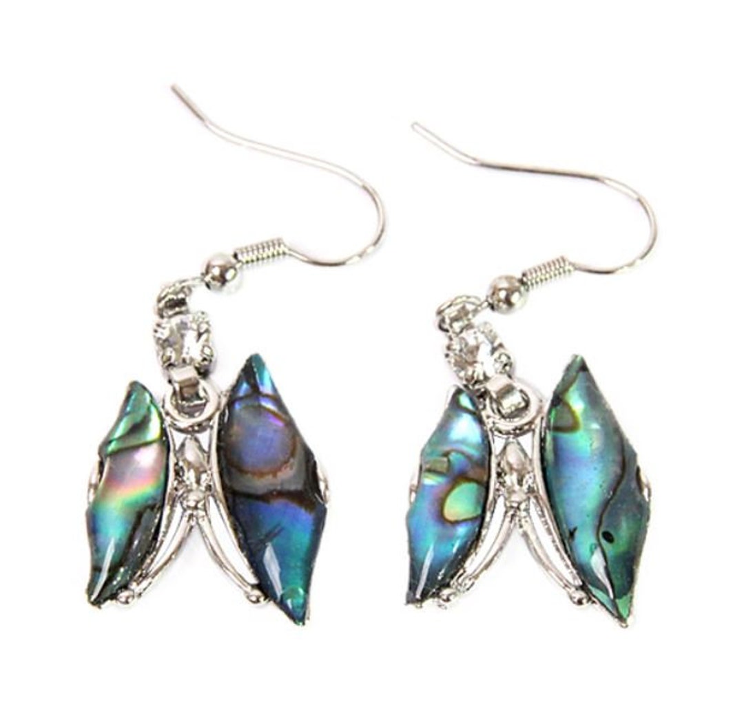 Najeon Mother of Pearl Butterfly Earrings, Korean Jewelry - Etsy