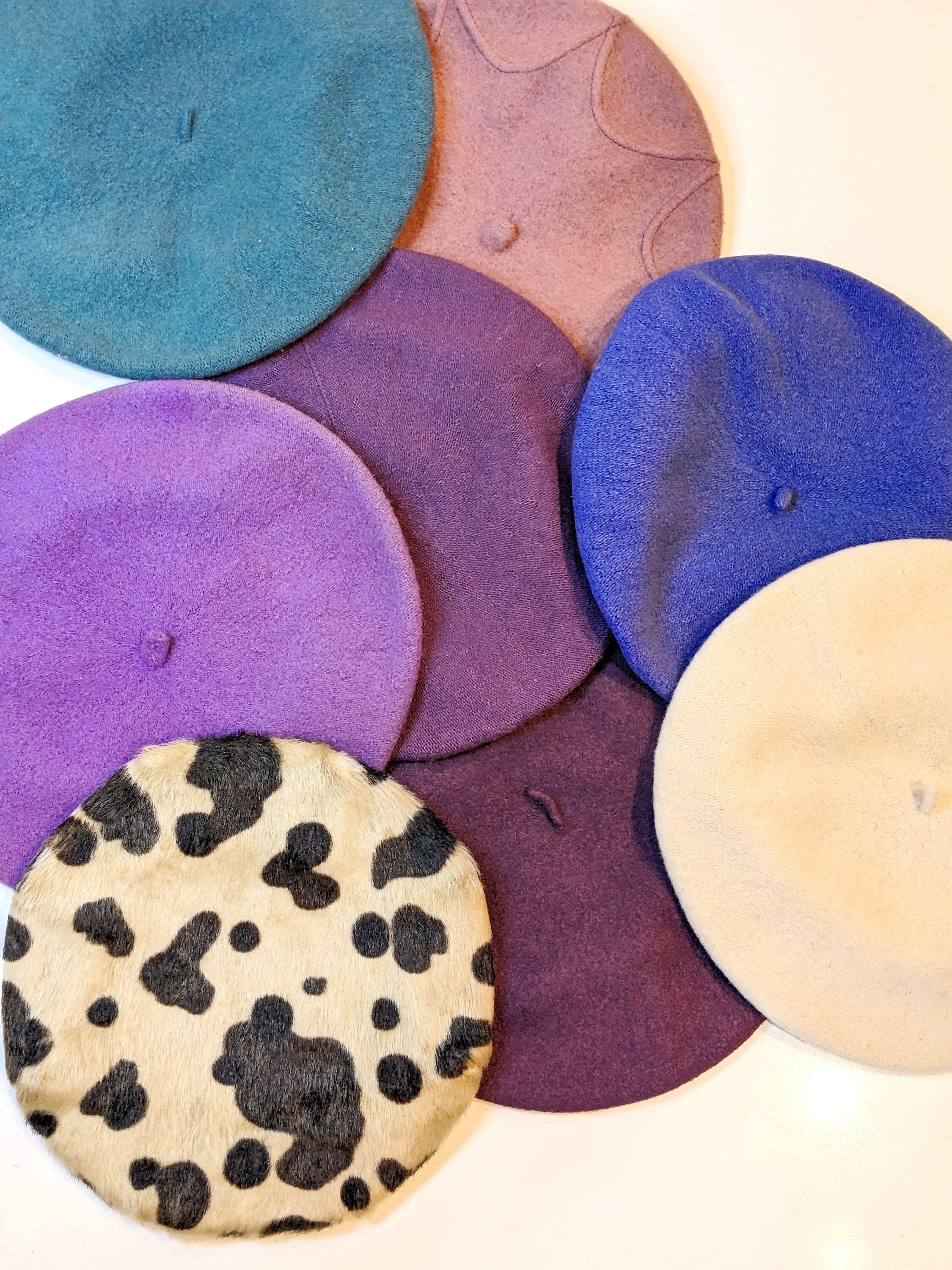 Dusty Blue Parisian Beret // Vintage French Wool Hat - Etsy