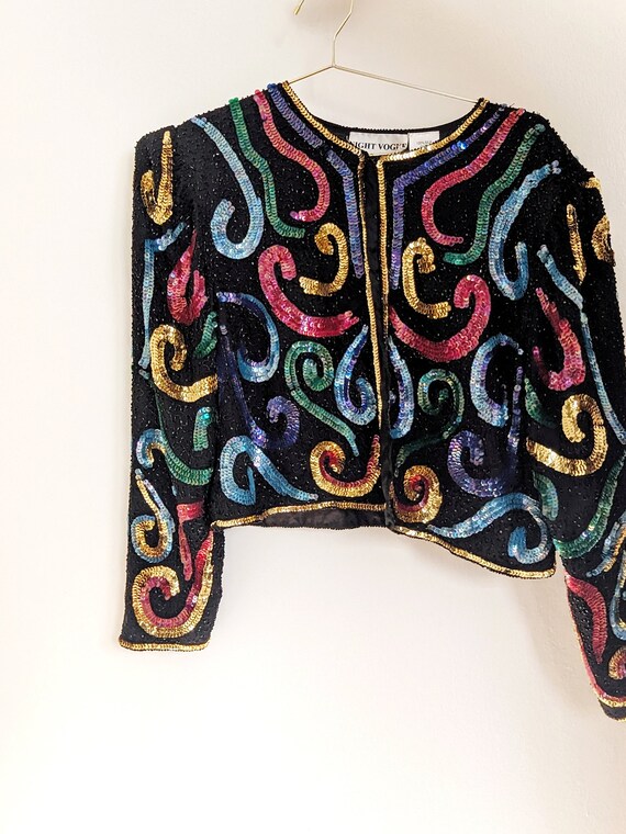 90s Swirl Sequin Trophy Jacket - Gem