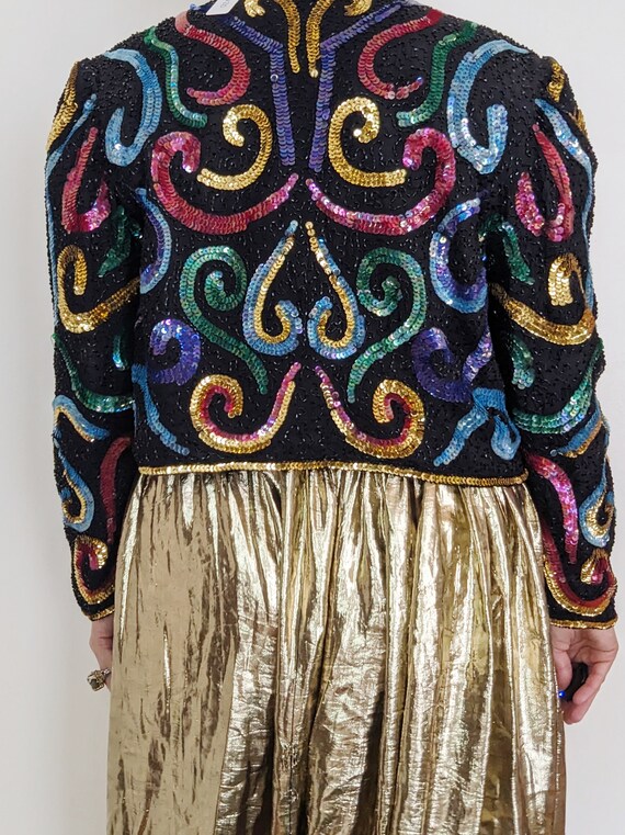 90s Swirl Sequin Trophy Jacket - Gem