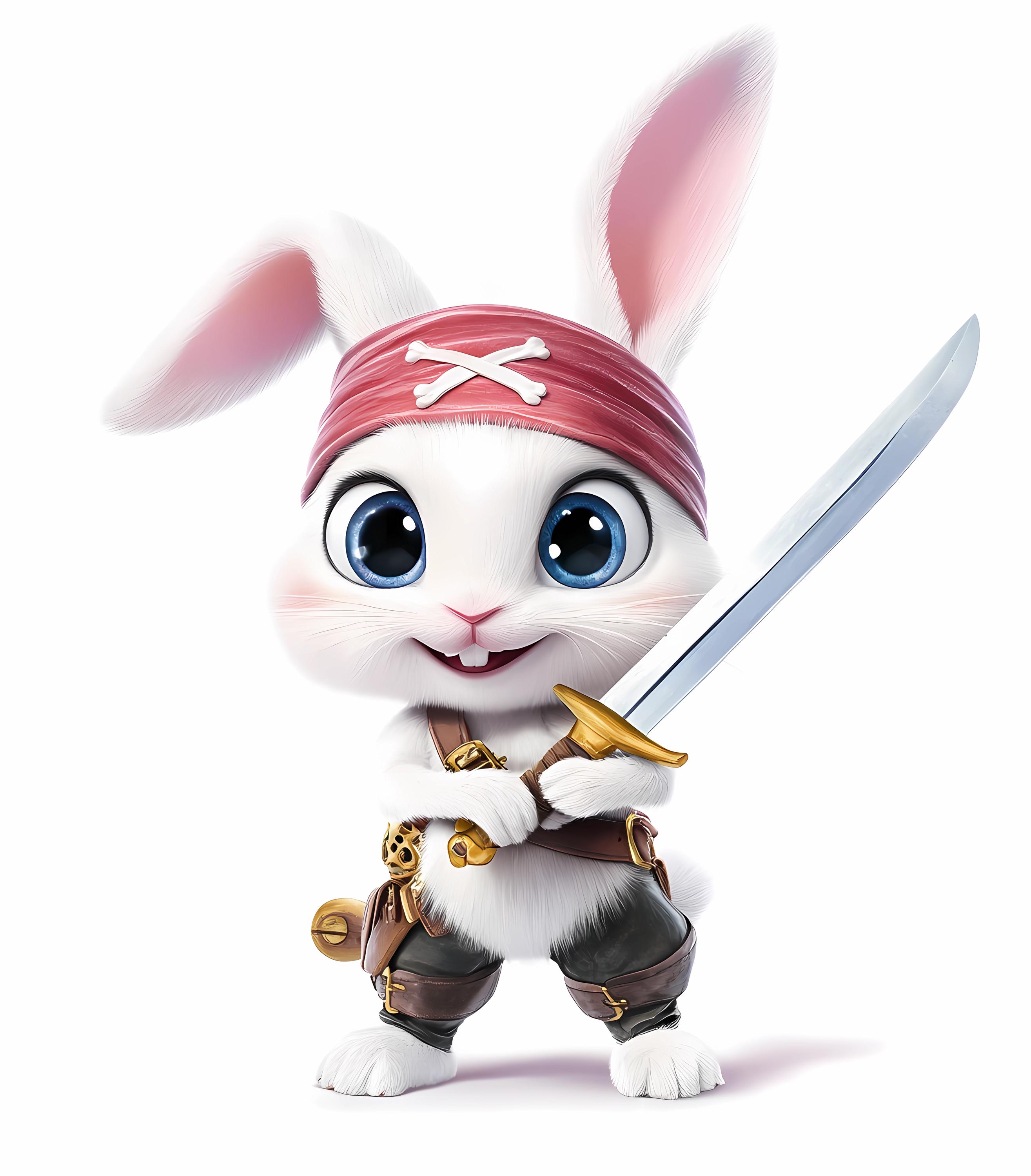8 Cute Pirate Bunnies Clipart, Pirates High Quality Pngs Clipart ...