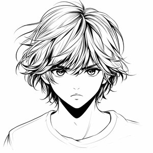 Boy Line Art Clipart Bundle, Boy Face Simple Line PNG, Masculine ...