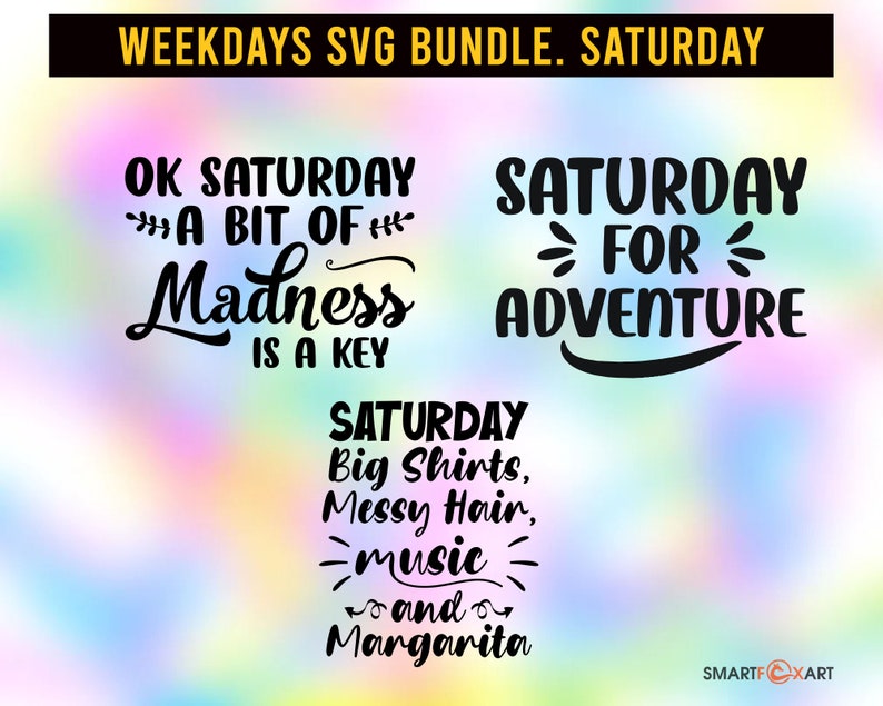 7 Days of the Week SVG Bundle Weekdays Hustle Quote SVG - Etsy Australia