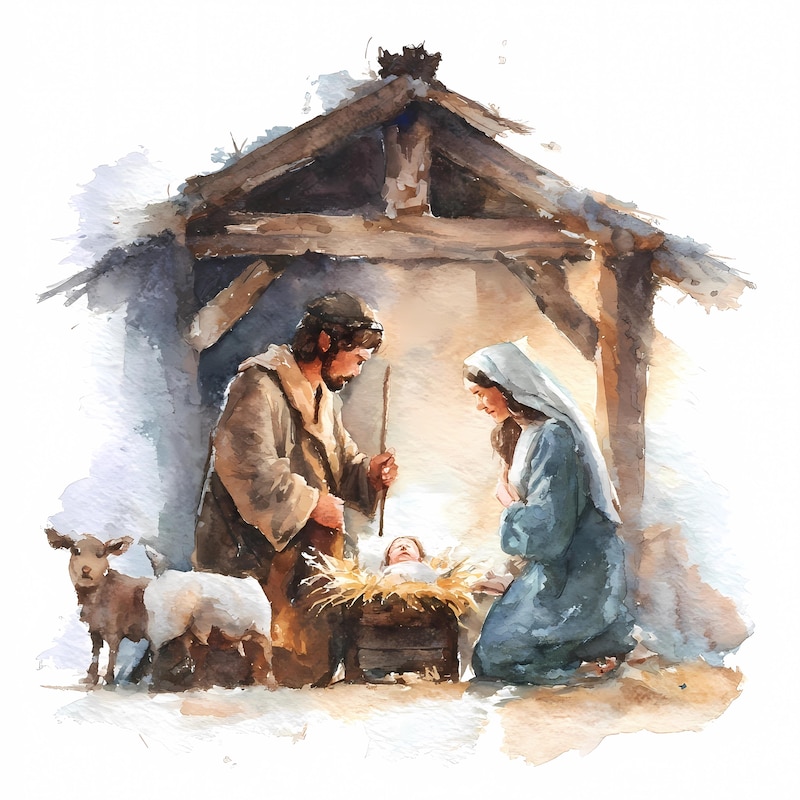 Nativity Scene at Night - Etsy