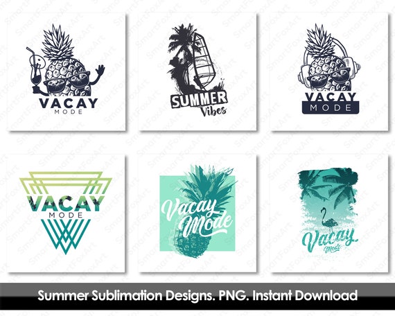 PNG Summer Vacay Beach Designs PNG Vacay Mode PNG Bundle - Etsy