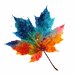 Watercolor Maple Leaf Clipart: Autumn Gold Glitter Leaves, PNG JPG ...