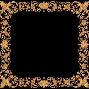 Gold Baroque Frame Clipart Bundle: Vintage Ornate Borders PNG JPG ...