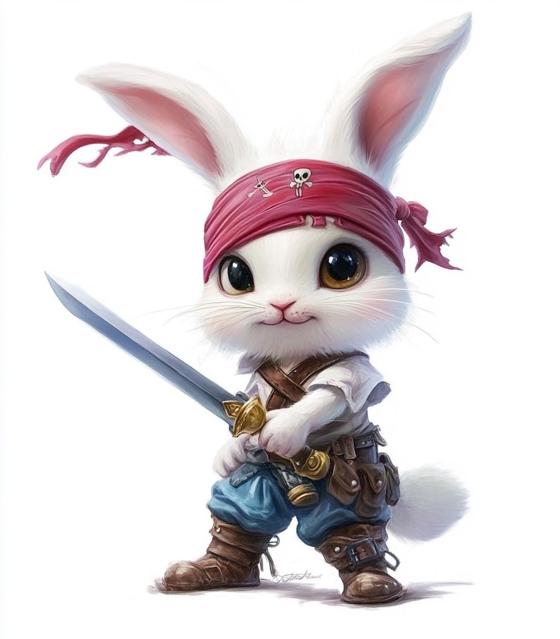 8 Cute Pirate Bunnies Clipart, Pirates High Quality Pngs Clipart ...