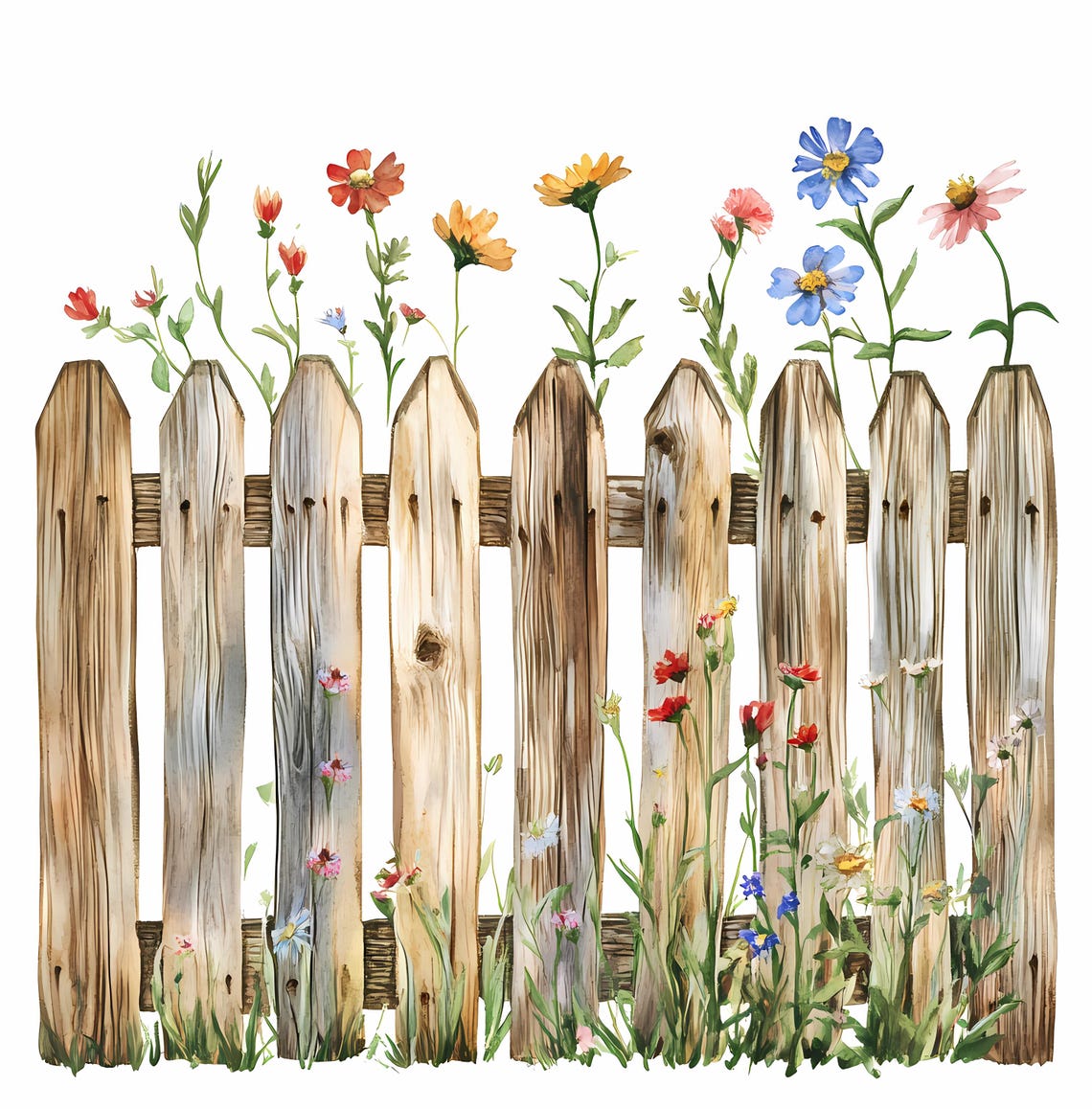 Set of 8 Cottage Garden Gate Clipart | Floral Garden Gate | Vintage ...