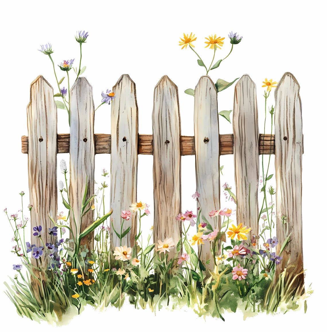 Set of 8 Cottage Garden Gate Clipart | Floral Garden Gate | Vintage ...