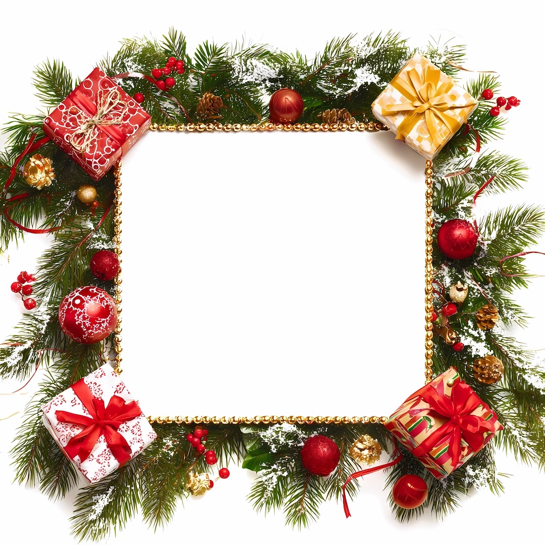 Christmas Frame Clipart - Etsy