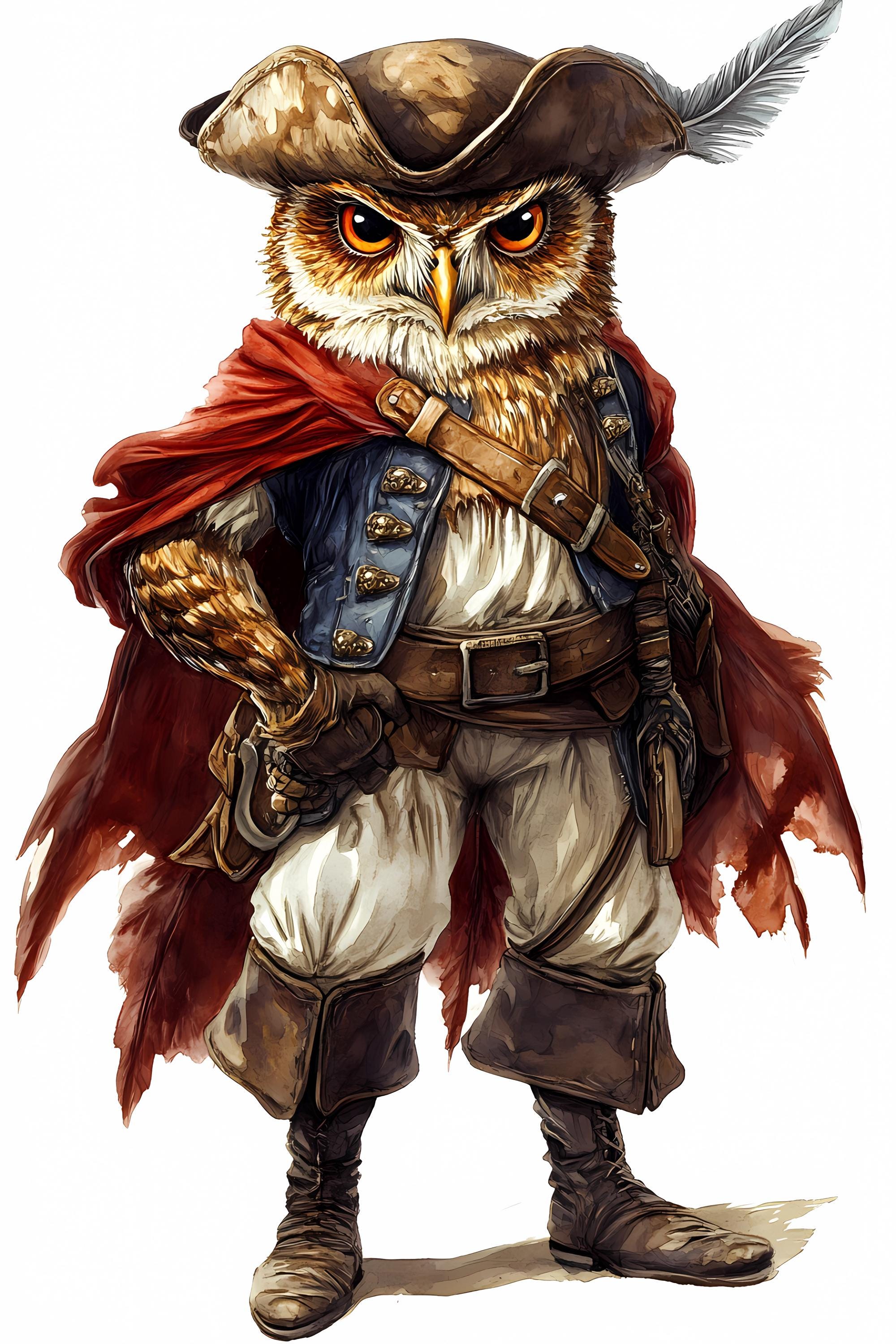 8 Pirate Owl High Quality Pngs Clipart Bundle, Cute Sailor Owls Clipart ...
