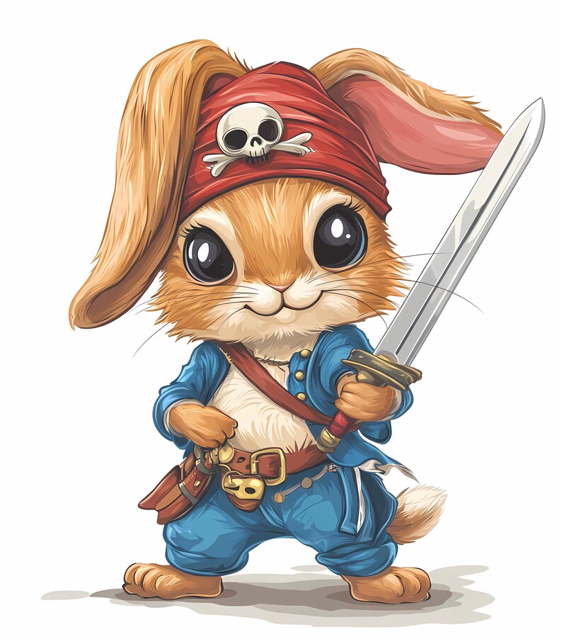 8 Cute Pirate Bunnies Clipart, Pirates High Quality Pngs Clipart ...