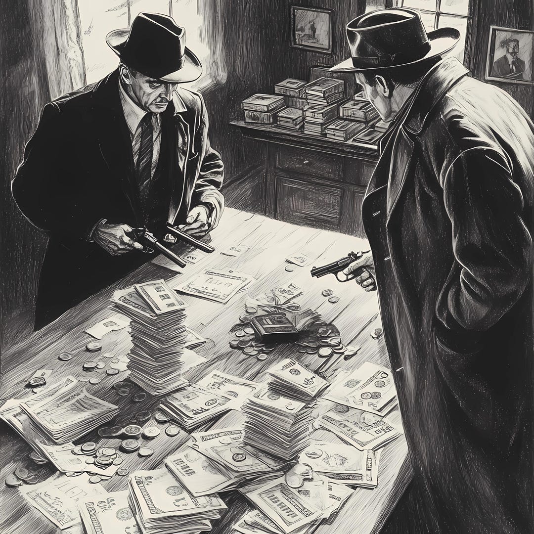 1930s Gangster Scene Pencil Drawing Bundle Set of 8 – Vintage Noir ...