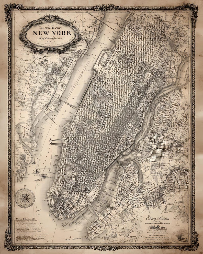 Printable Vintage City and World Map Bundle – Retro Antique Maps of ...