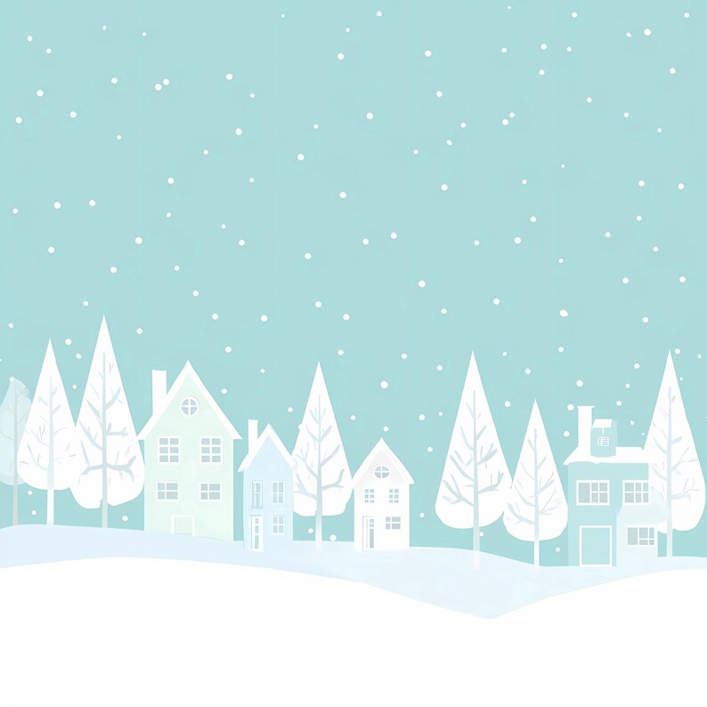 Winter Village Clipart Bundle: Snowy Houses, Christmas Town (PNG JPG ...