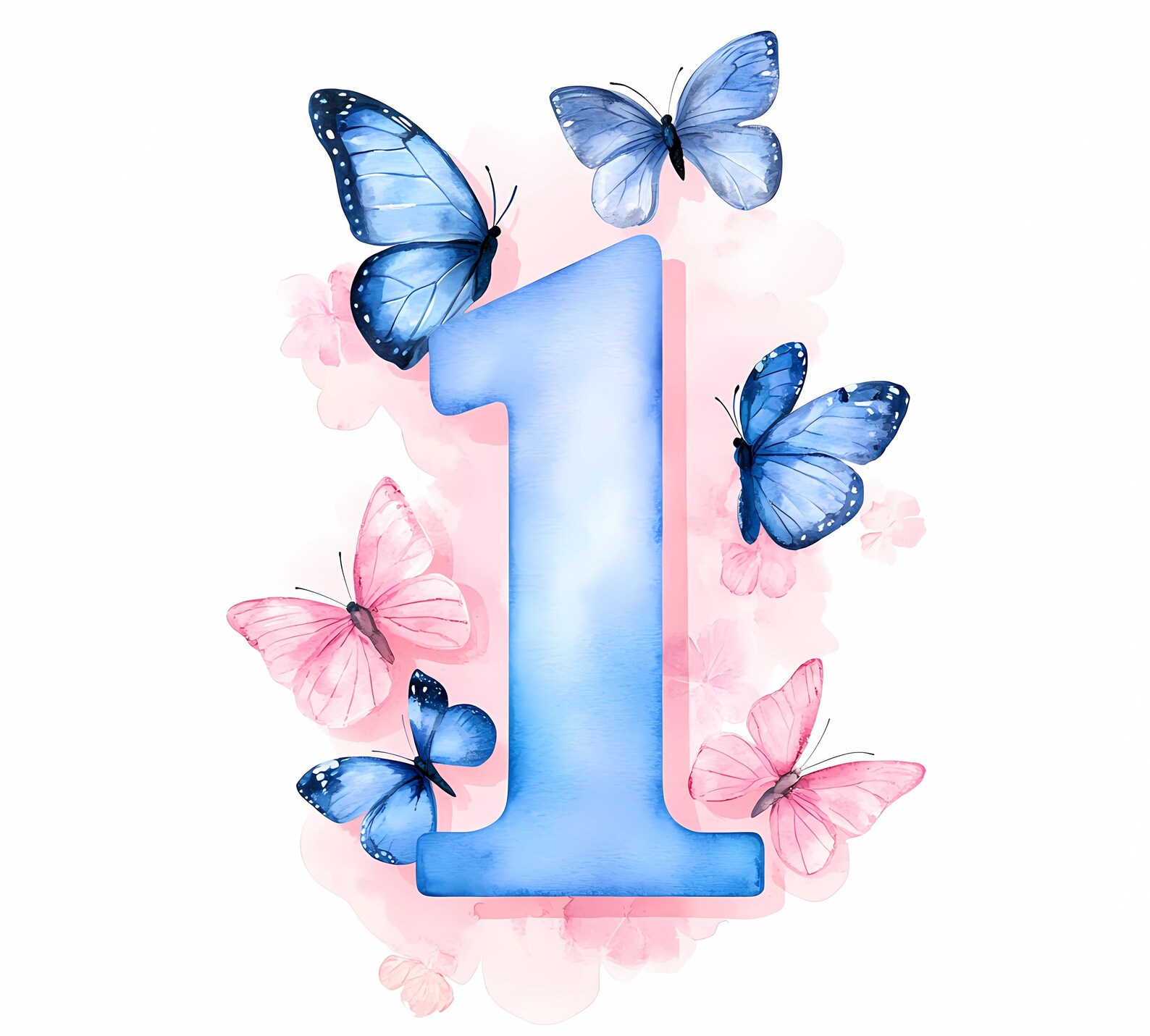 Pink Bow 1st Birthday Clipart Set of 8: Coquette Number One PNG ...
