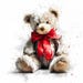 Christmas Teddy Bear Watercolor Clipart Bundle: 12 Holiday Cards ...