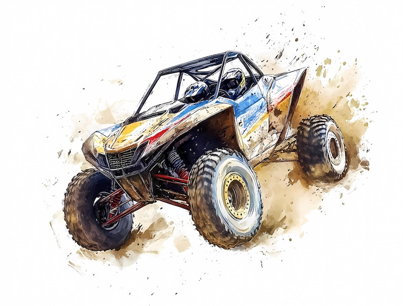 Watercolor Dune Buggy Clipart Set: Off-road PNG Digital Download - Etsy