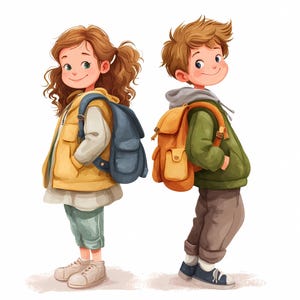 Watercolor Back to School Kids Art Print (digital Download) - Etsy