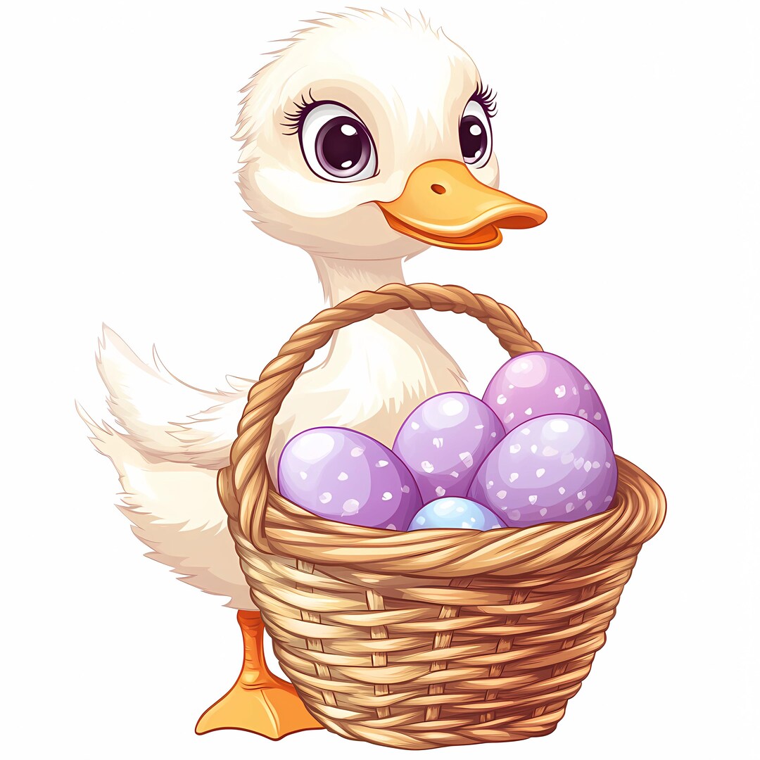 Easter Duck Clipart Bundle, Cute Duck Clipart, Duck PNG, Spring Clipart ...