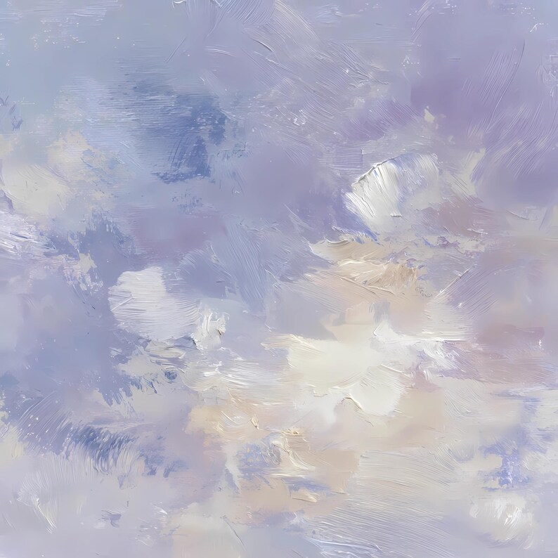 Soft Pastel Abstract Oil Painting Textured Modern Wall Decor Bundle ...
