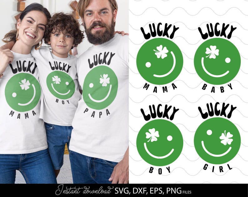 Saint Patrick's Day SVG PNG Bundle, Shamrock Rainbow Lips Smiley Trucks ...