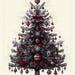 Vintage Christmas Tree Clipart Bundle PNG JPG, Retro Holiday Trees ...