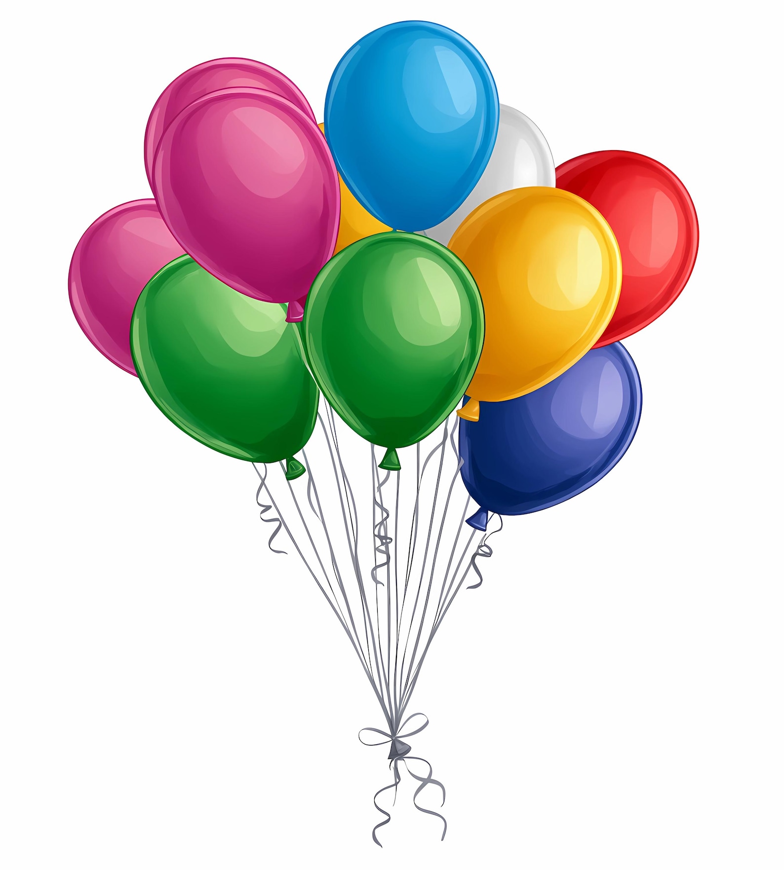 Party Balloons Clipart: Birthday & Baby Shower PNG Images, Digital ...
