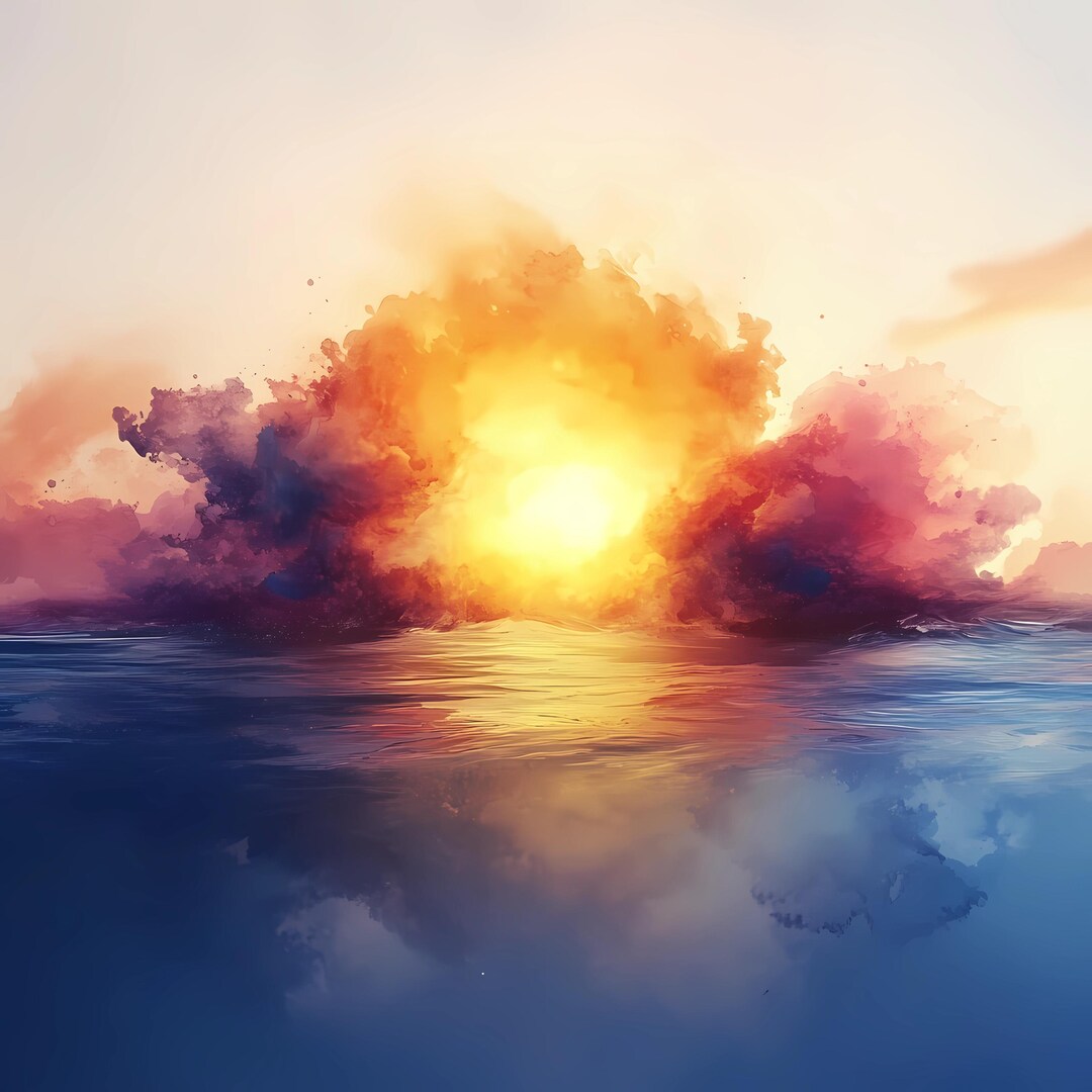 8 Watercolor Sunrise Sunset Clipart, High Quality Watercolor PNG ...