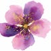 Purple Watercolor Flower Clipart: Gold Glitter Floral PNG JPG Bundle - Etsy